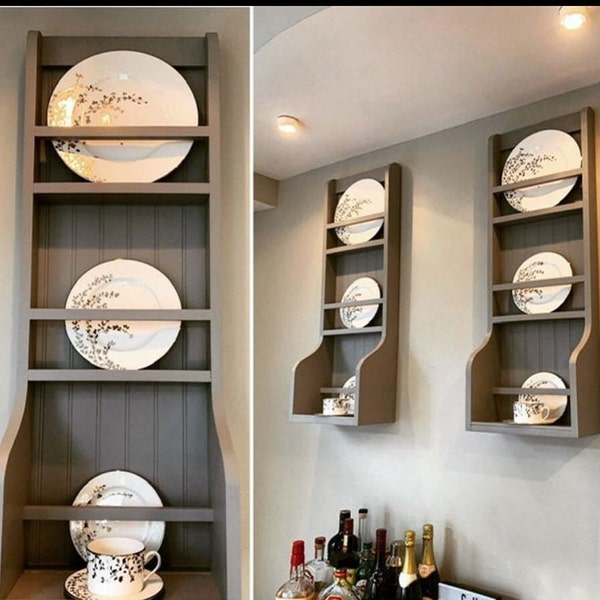 Modern Wall Plate Rack - Etsy