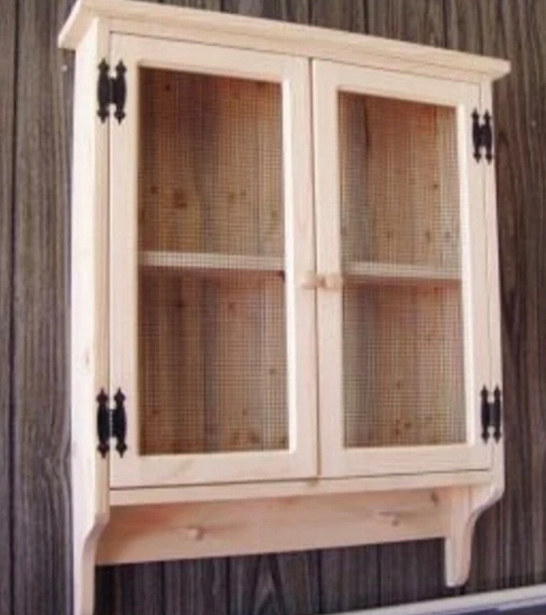 Rustic Jelly Cupboard Display Wall Mount Hanging Kitchen Cabinet With ...
