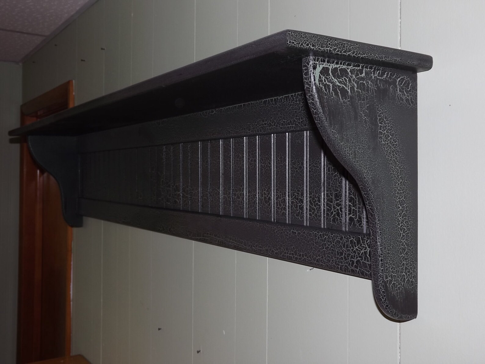 Large Wall Shelf Extra Long Hanging Kitchen Basket Shelf Primitive ...