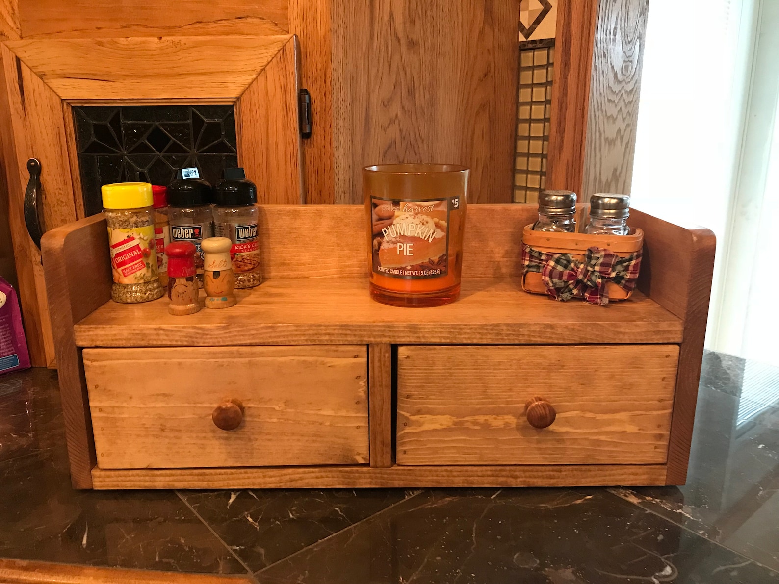 Spice Rack / Coffee Bar / Tea Station / Cookbook Rack / Recipe Card ...