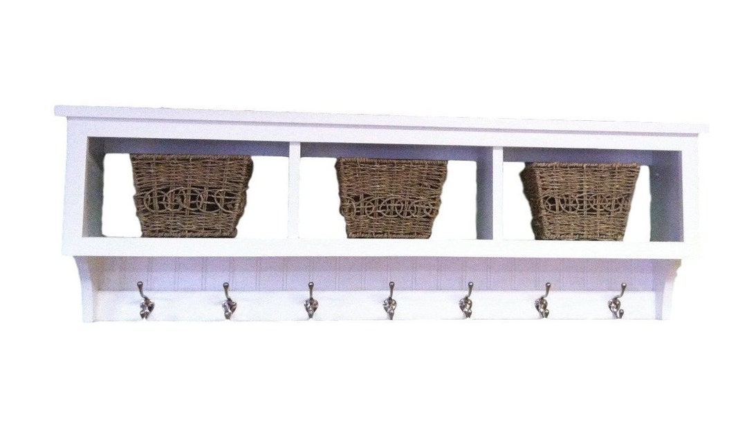 Beautiful Wall Hanging Cubby Storage, Entryway Large Organizer With ...