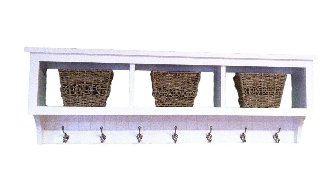 Beautiful Wall Hanging Cubby Storage Entryway Large Organizer | Etsy