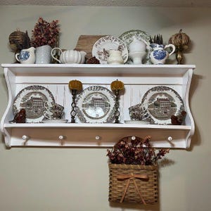 Handmade Wooden Plate Rack Shelf: Rustic Fall Decor Holder - Etsy