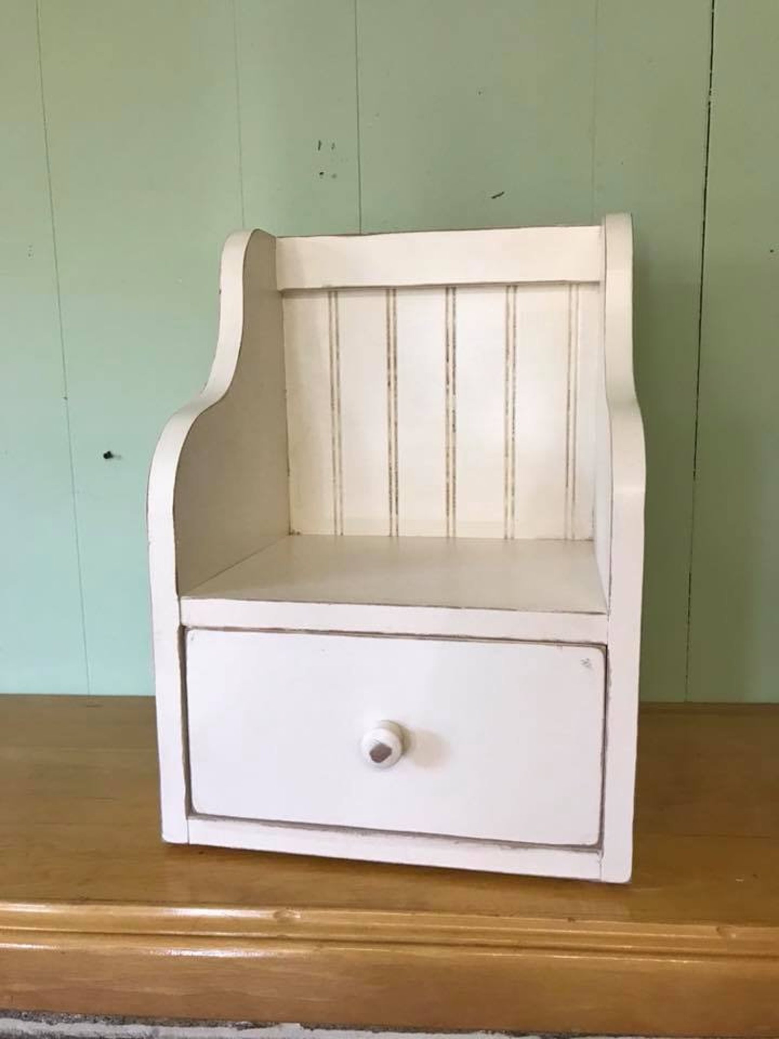 Recipe Card Holder Box and Cookbook Bookshelf One Drawer - Etsy