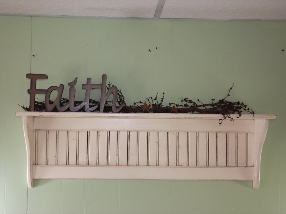 Wood Wall Shelf / Primitive Wall Shelf / Antiqued Country Shelf ...
