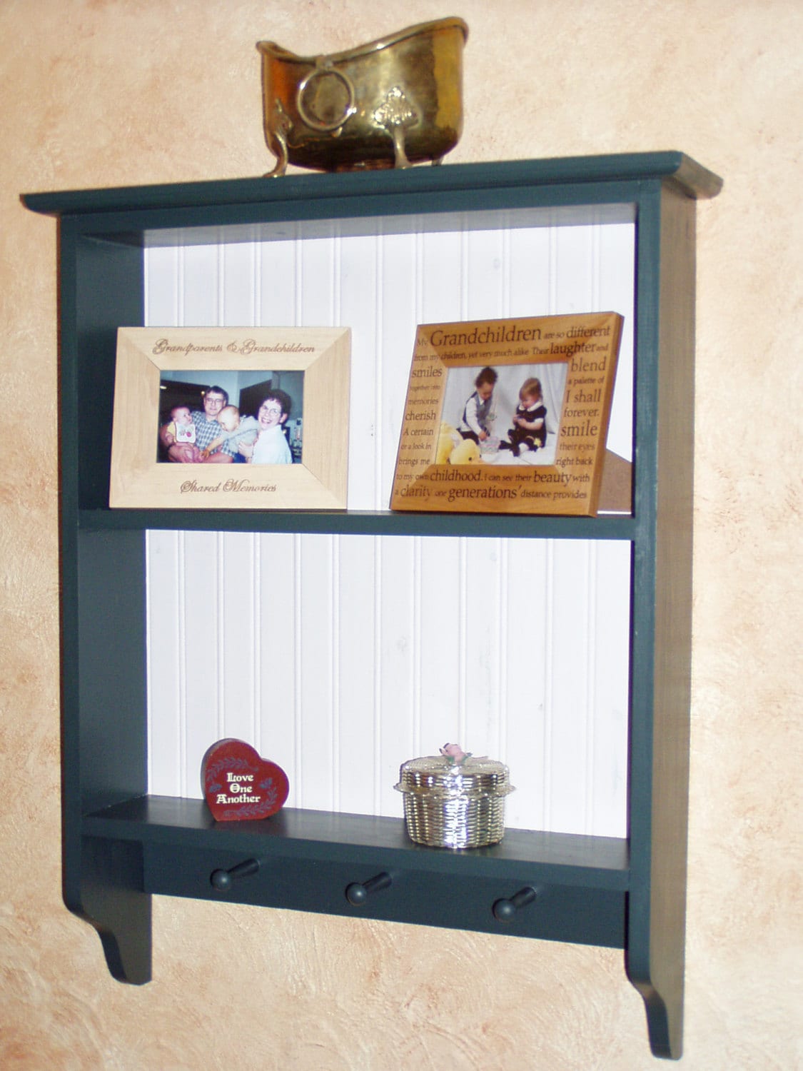 2 Tier Traditional Wood Display Shelf - Appletree Woodcrafts LLC