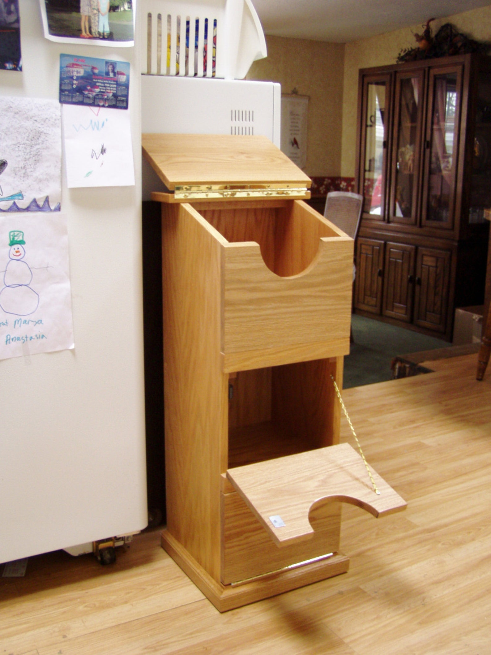 Vegetable Bin Solid Oak Country Rustic Potato and Onion Storage Bin - Etsy