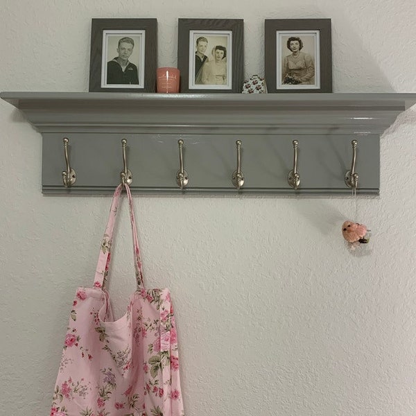 Hanging Coat Rack With Shelf - Etsy