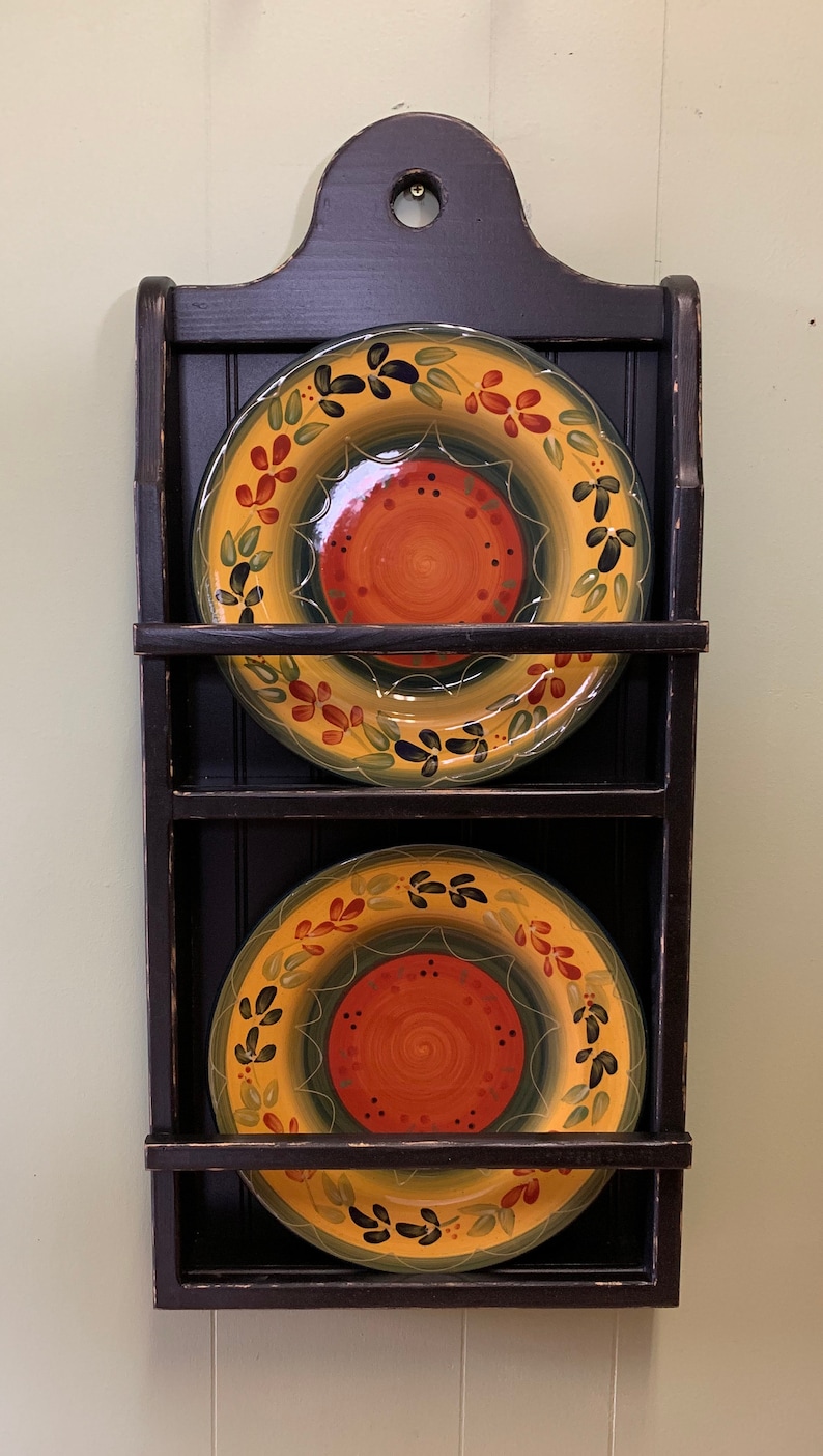 Adorable Plate Rack Wall Hanging Plate Display Rustic - Etsy