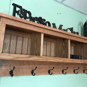 4 Cubby Coat Rack Storage Unit / Entryway Storage Shelf With Cubbies ...