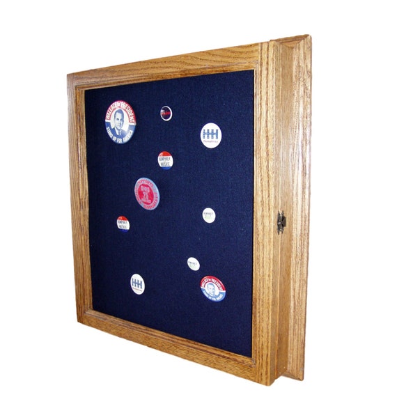 Stunning Oak Pin Case Display Collector Case / Pin Case / | Etsy