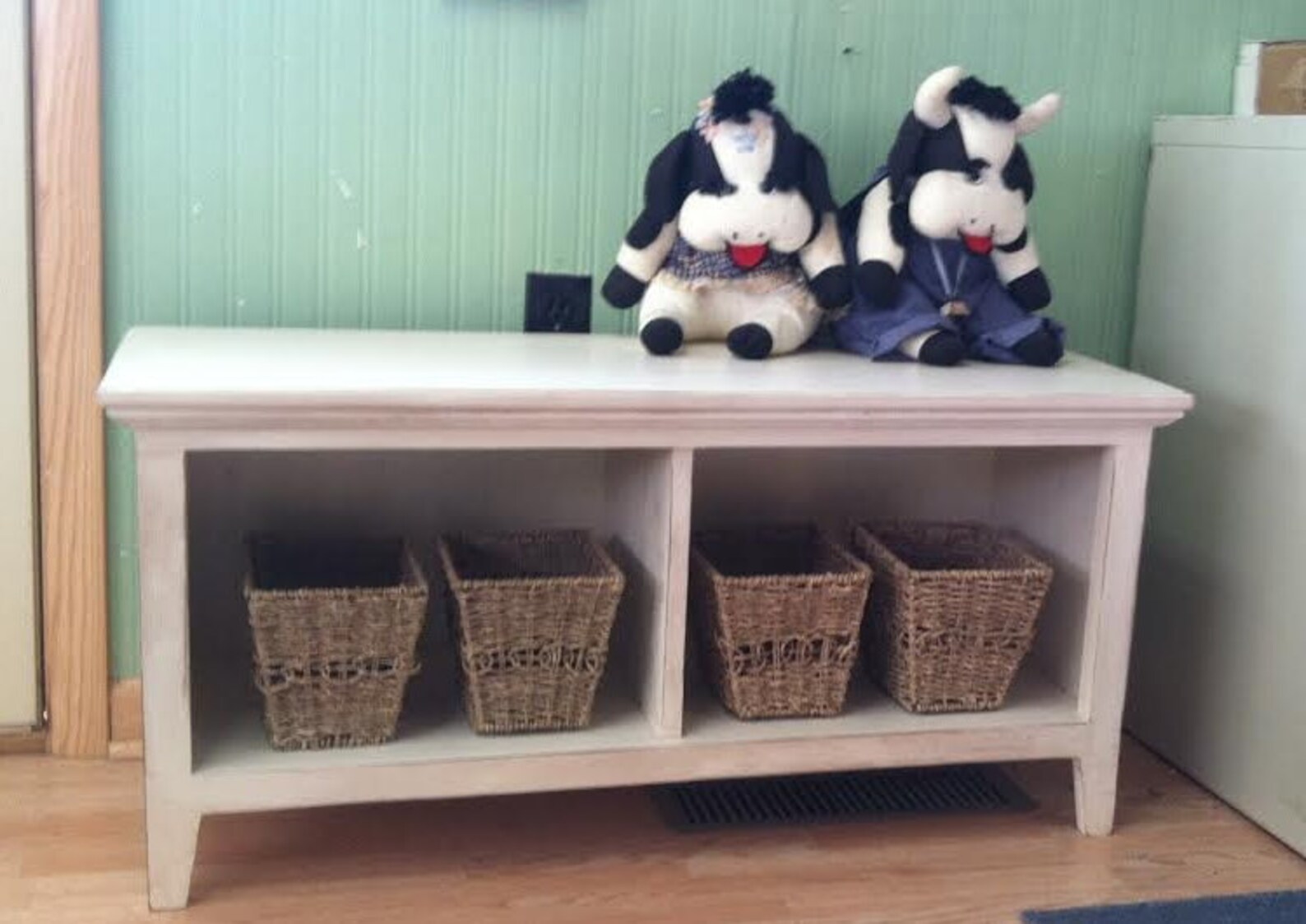 Cubby Hallway Storage Bench 2 Compartment Boot Bench - Etsy