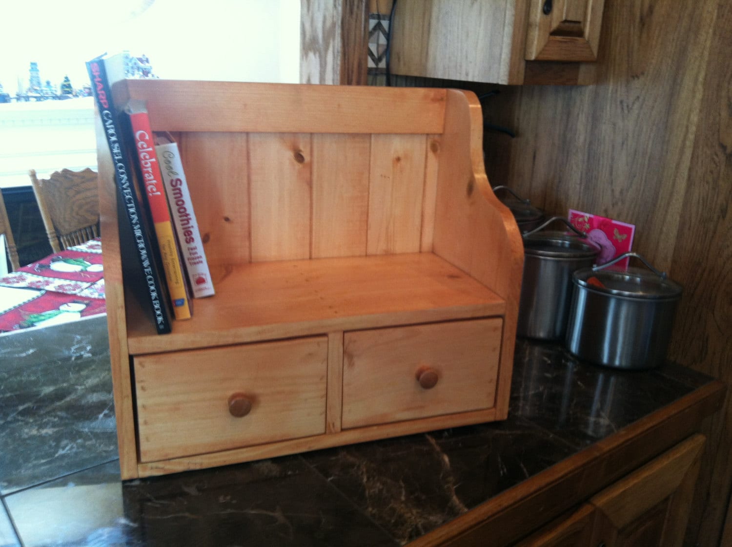 Cook Book Recipe Display Rack Counter Top Shelf Recipe Drawers - Etsy