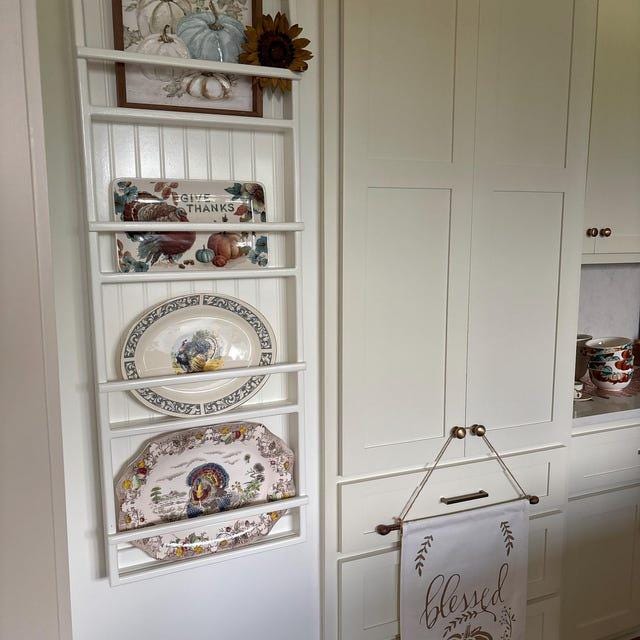 Handmade Wooden Plate Rack, Tall Kitchen Dish Display Shelf - Etsy