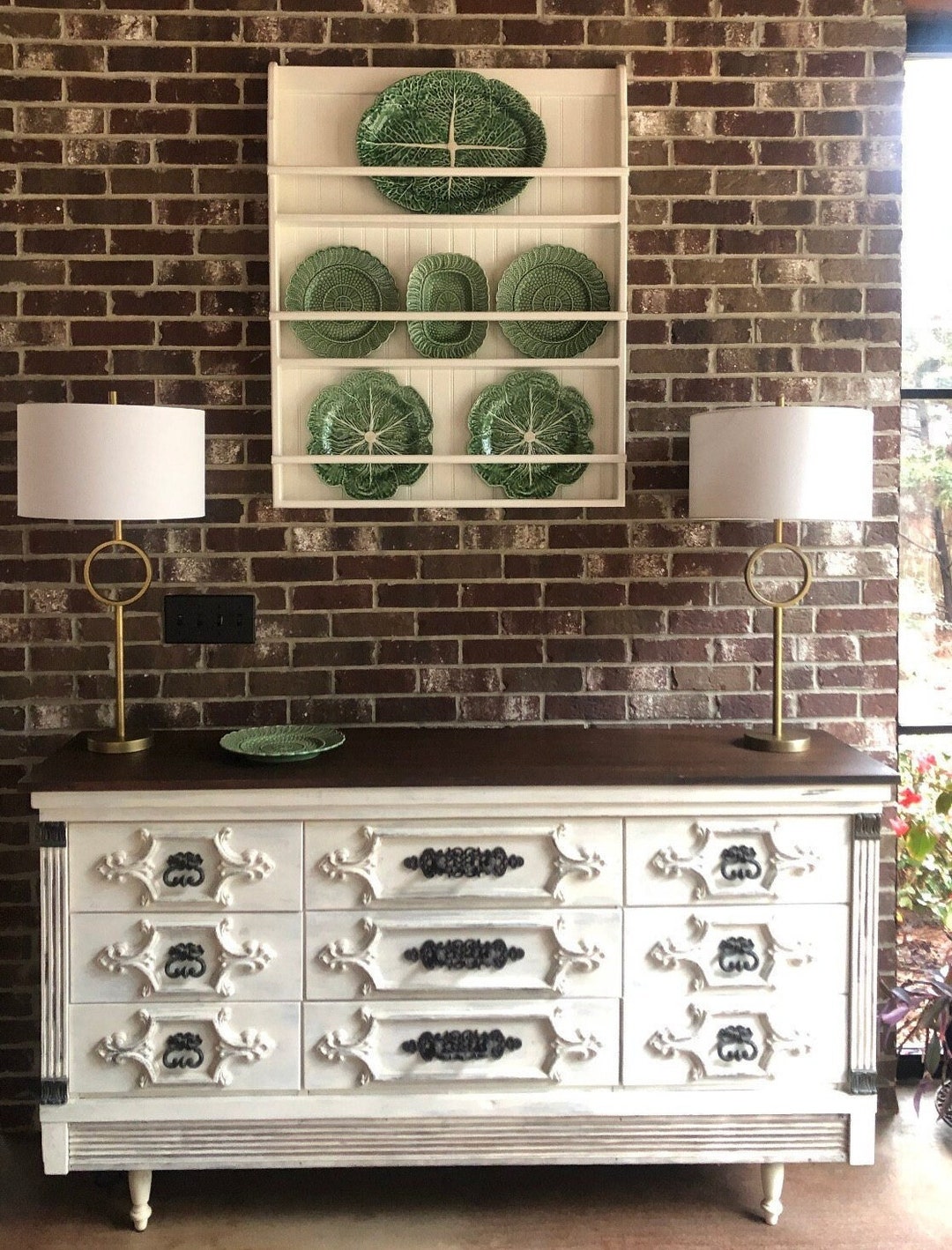 Handcrafted Pine Plate Rack: Wall Hanging Display Shelf - Etsy