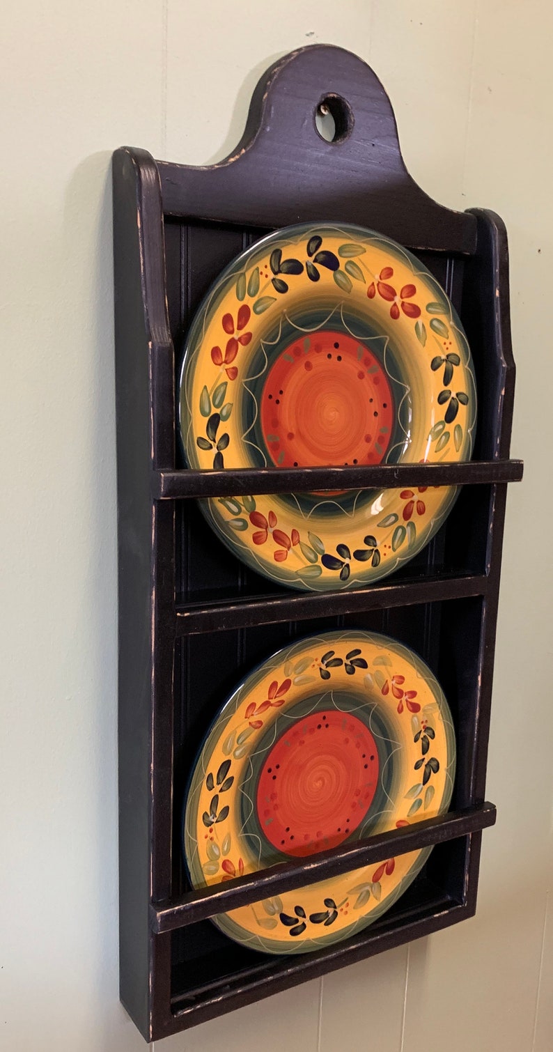 Adorable Plate Rack Wall Hanging Plate Display Rustic - Etsy