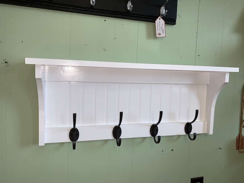 Modern Coat Rack Wall Mounted Shelf with Hooks Entryway Coat | Etsy