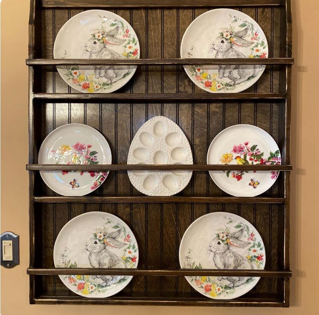 Wall Hanging Plate Rack, Plate Display Shelf - Etsy