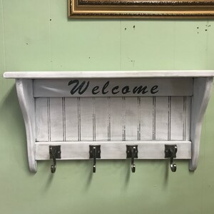 Charming Coat Rack - Entryway, Wall Mounted, Shelf With Hooks, Welcome ...