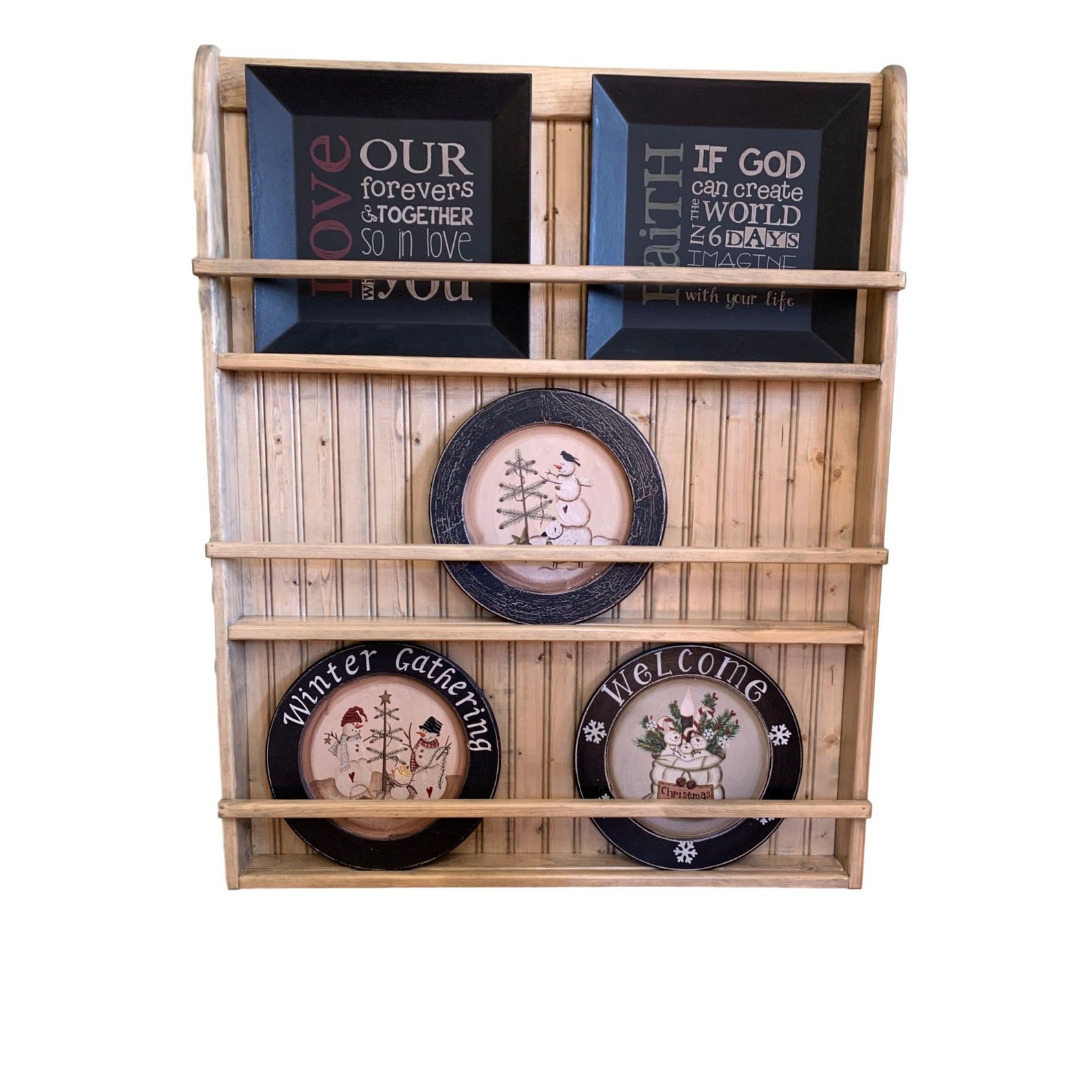 Charming Plate Rack Hanging Bookshelf Charging Station | Etsy