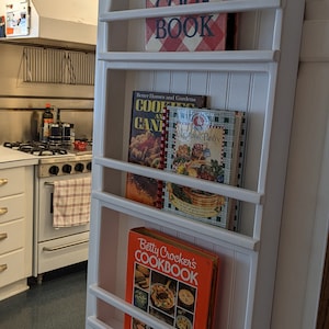 Handcrafted Cookbook Rack: Pine Kitchen Storage Shelf - Etsy