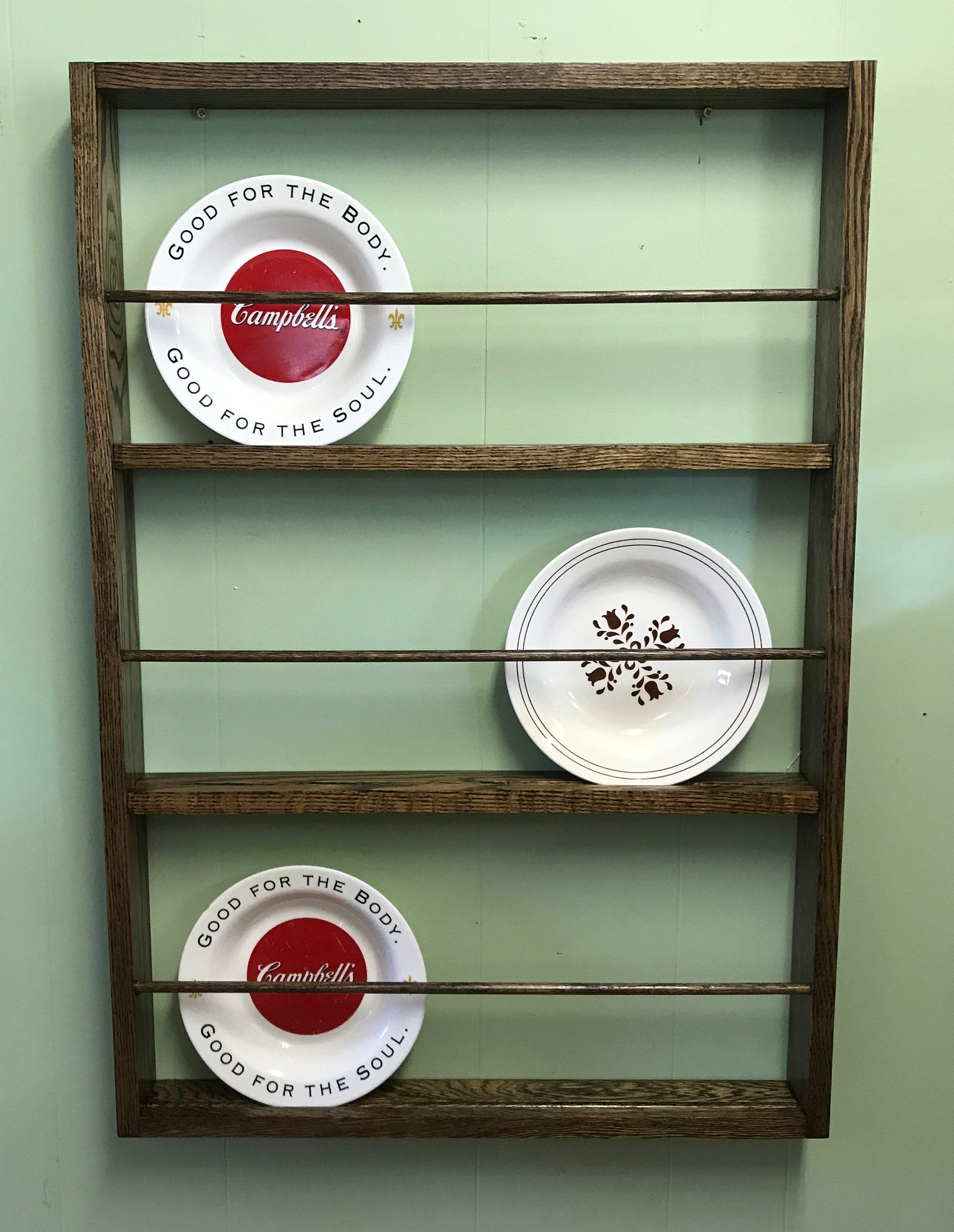 Farmhouse Plate Rack Country Kitchen Shelf | Etsy