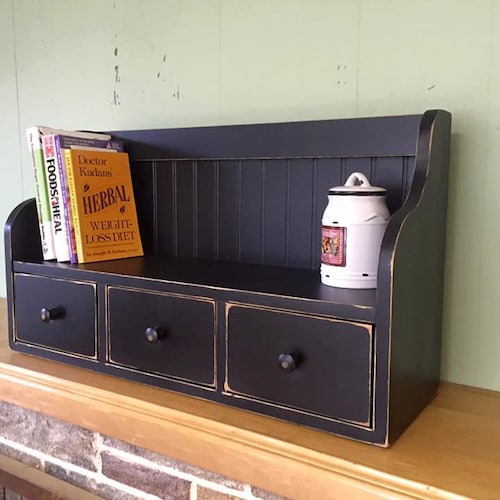Cook Book Recipe Display Rack Counter Top Shelf Recipe Drawers - Etsy