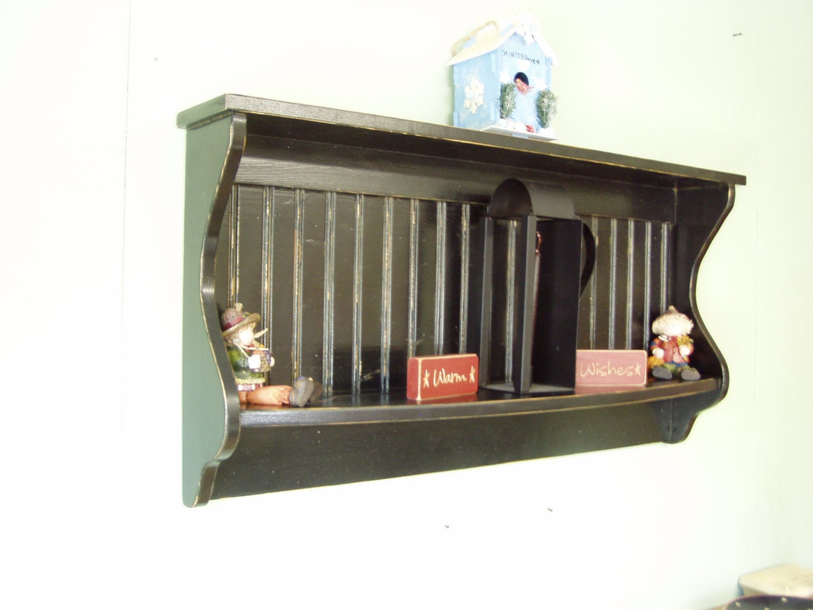 Plate Rack Wall Shelf Hanging Wood Shelf With Plate Grooves - Etsy