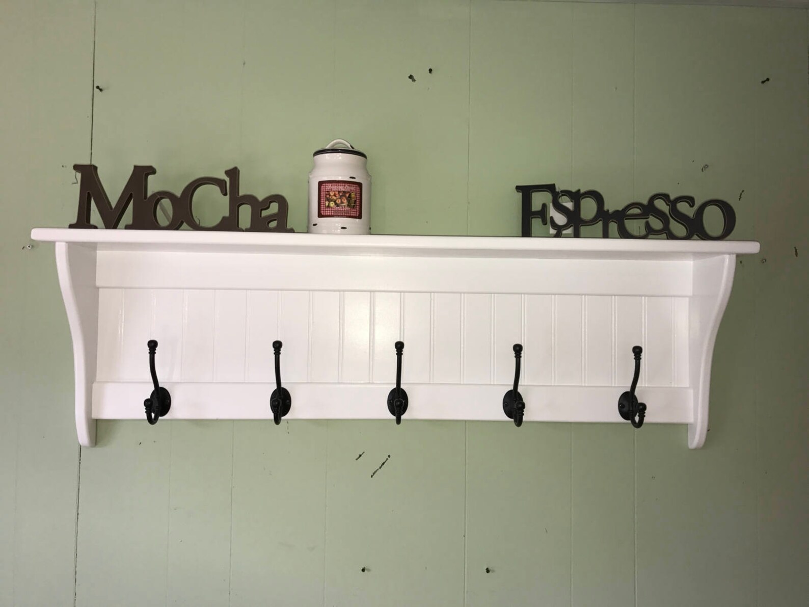 Coat Rack Wall Hanging Clothes Rack Hat Rack With Shelf - Etsy