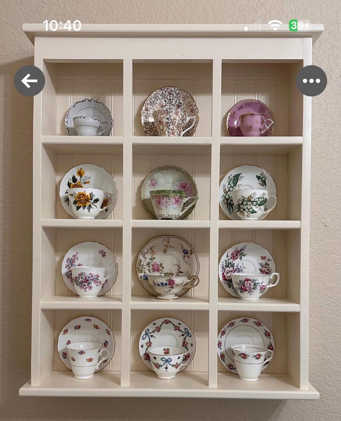 Tea Cup Display Shelf: Espresso Mug Holder, Kitchen Decor (25.5x31.75x5 ...