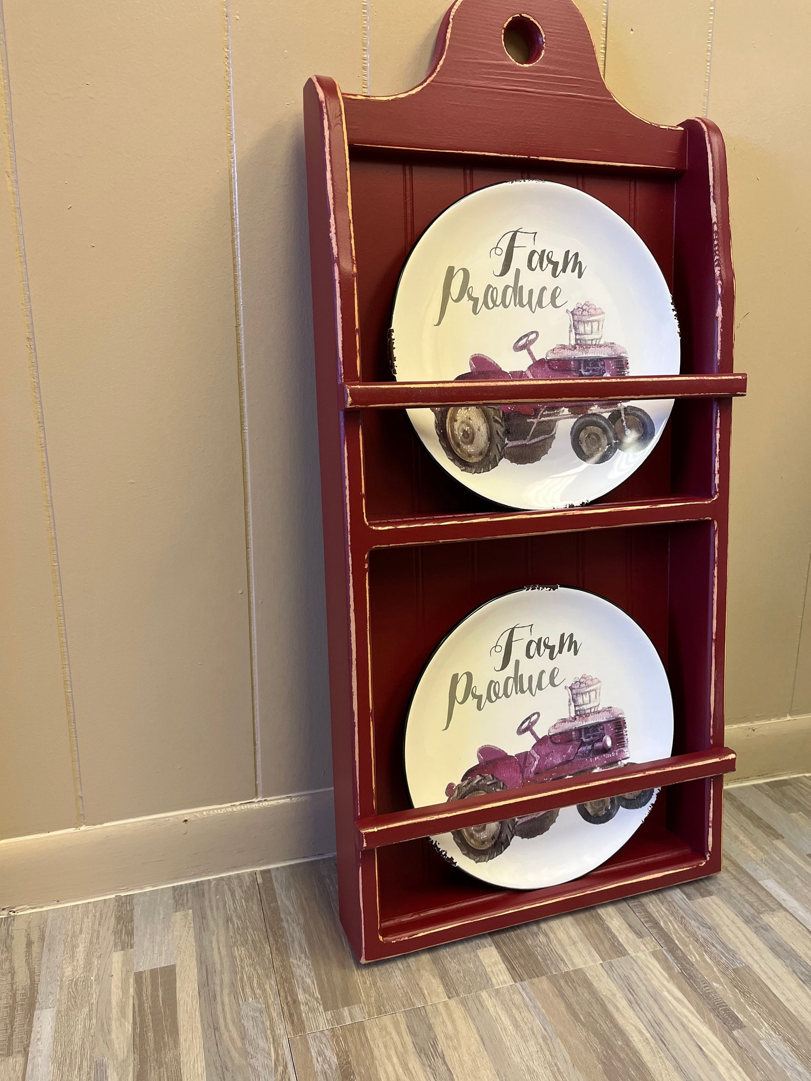 Charming Country Primitive Plate Rack Splendid Rustic Book - Etsy