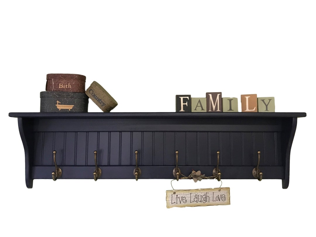 Superb Large Entryway Coat Rack, Hanging, Wall Hanging Hat Shelf, Shelf ...