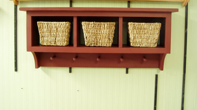 Adorable Country Cubby Storage With Coat Rack Shaker Pegs - Etsy