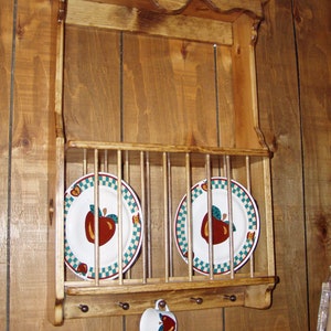 Solid Pine Plate Rack With Shaker Pegs - Etsy