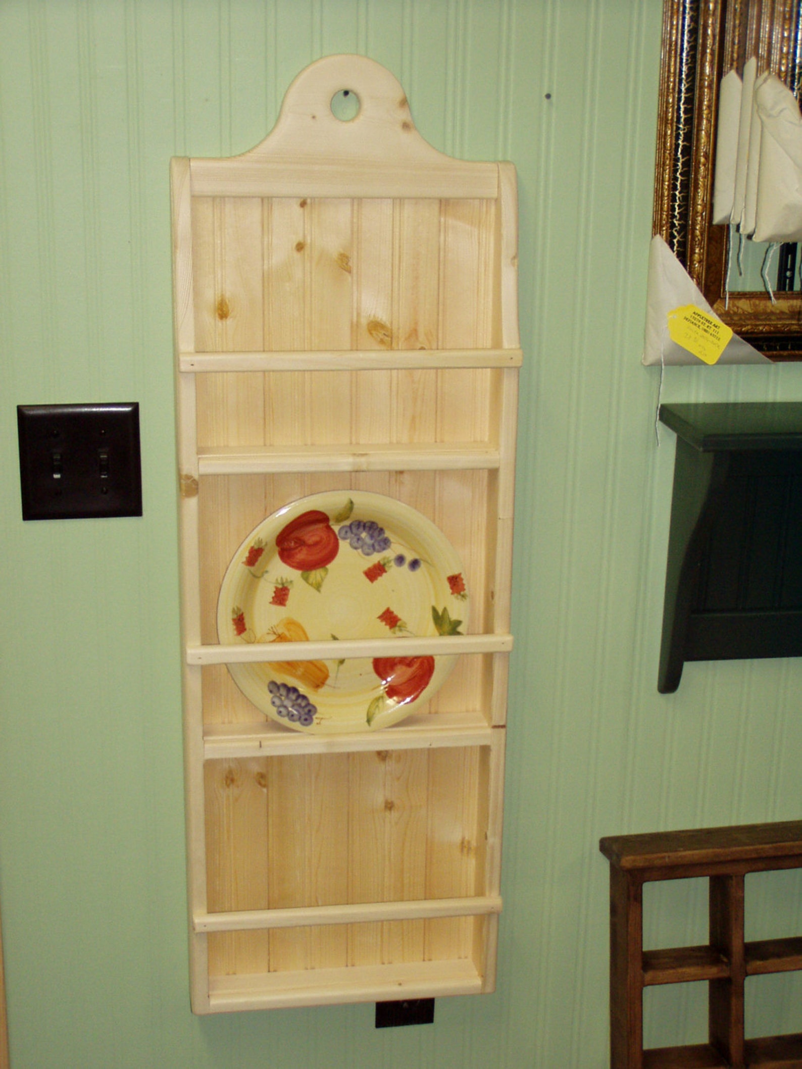 Plate Rack Primitive Unfinished Charming Rustic Pine 3 Rack - Etsy