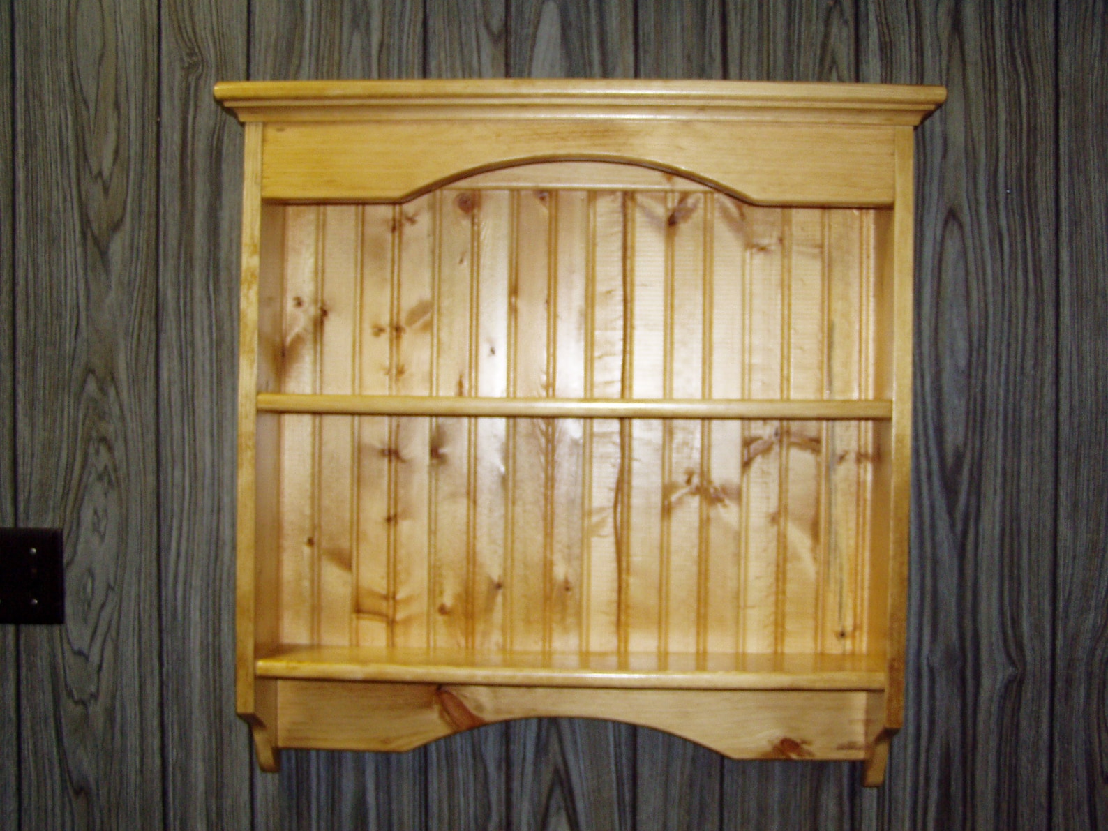 Unfinished Pine Wood Knick Knack Wall Shelf - Country Display Rack - Etsy