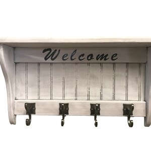 Charming Coat Rack - Entryway, Wall Mounted, Shelf With Hooks, Welcome ...