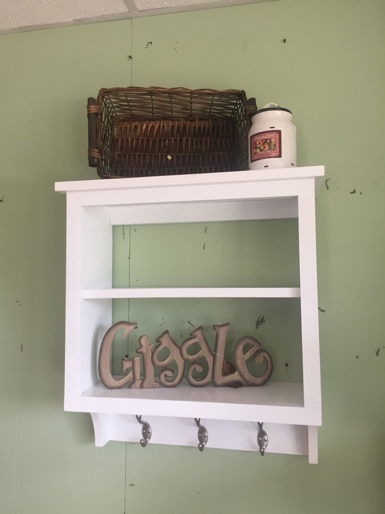 Cute 2 Shelf Cubby Towel Coat Rack 22 Wide Stacked 2 | Etsy