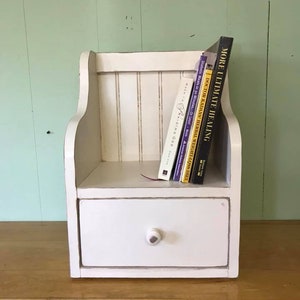 Recipe Card Holder Box and Cookbook Bookshelf One Drawer Counter Top ...