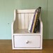 Recipe Card Holder Box and Cookbook Bookshelf One Drawer Counter Top ...