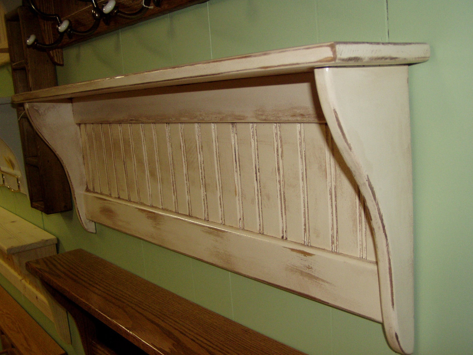 Wood Wall Shelf / Primitive Wall Shelf / Antiqued Country | Etsy
