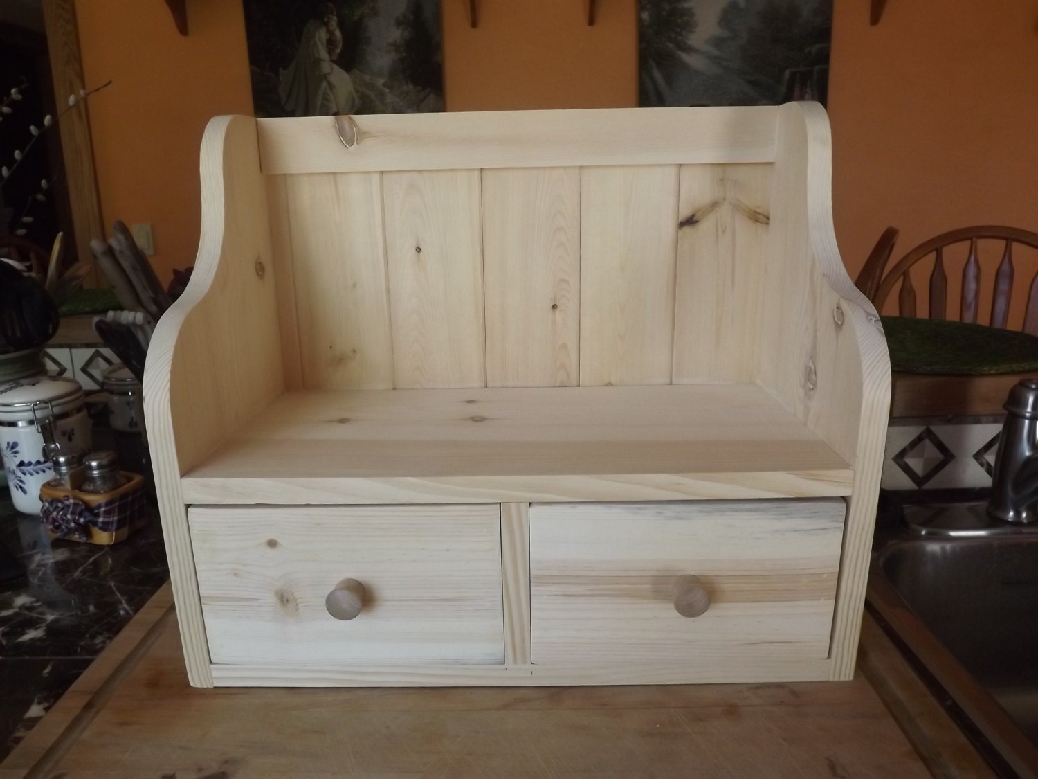 Cook Book Recipe Display Rack Counter Top Shelf Recipe Drawers - Etsy