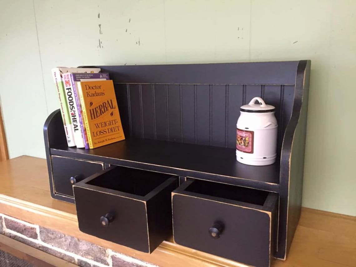 Cook Book Recipe Display Rack Counter Top Shelf Recipe Drawers - Etsy