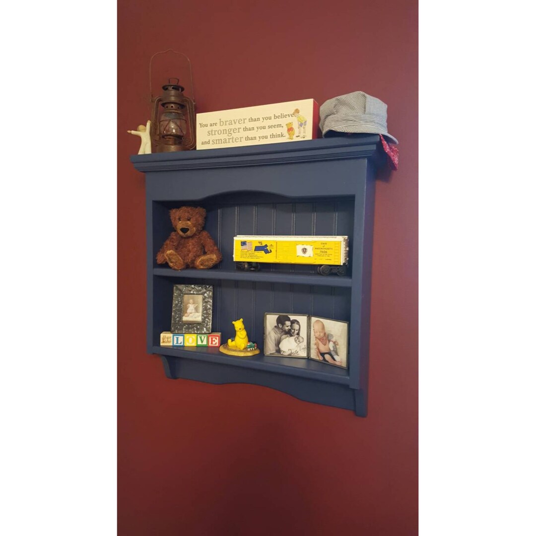 Wood Wall Shelf / Wall Hanging Display Shelf / Double Shelf for Display ...