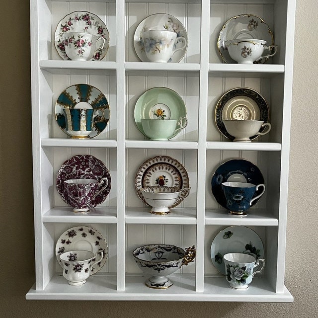 Tea Cup Display Shelf: China Cabinet, Kitchen Storage - Etsy