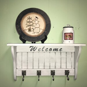 Charming Coat Rack - Entryway, Wall Mounted, Shelf With Hooks, Welcome ...