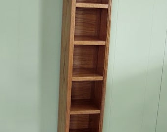 CD Storage Rack Tower Holder Solid Oak Wood 30 Cd's Wall or Surface ...