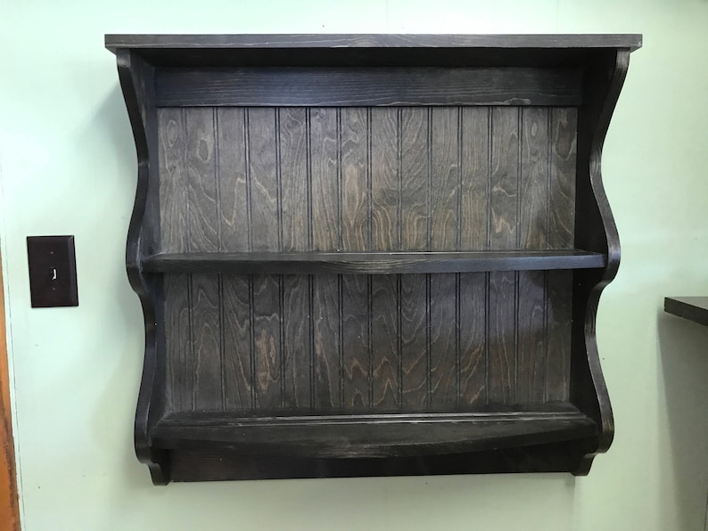 Double Shelf Bowed Plate Rack Wall Hanging Plate Rack Display - Etsy