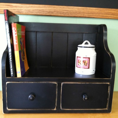 Cook Book Recipe Display Rack Counter Top Shelf Recipe Drawers - Etsy