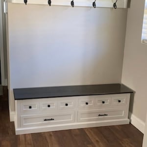 Mudroom Bench and Coat Rack With Cubbies - Etsy